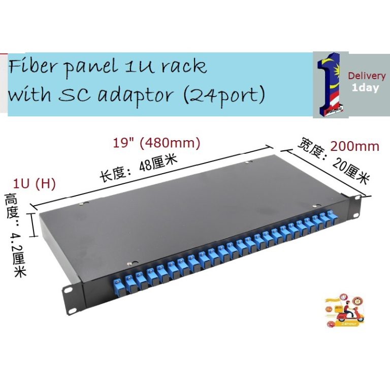 24 port 1U Fiber optic patch panel splicing SC /LC/E2000/APC Adapter ...