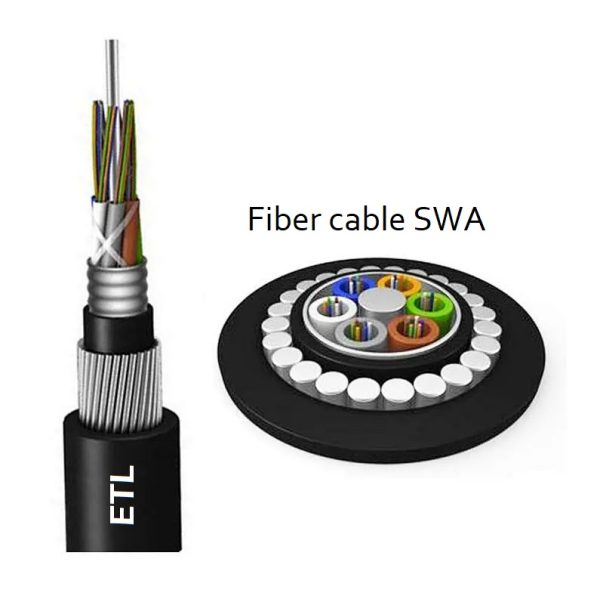 24 ARMORED (SWA) FIBER OPTIC CABLE LOOSE TUBE SINGLE MODE – ETL