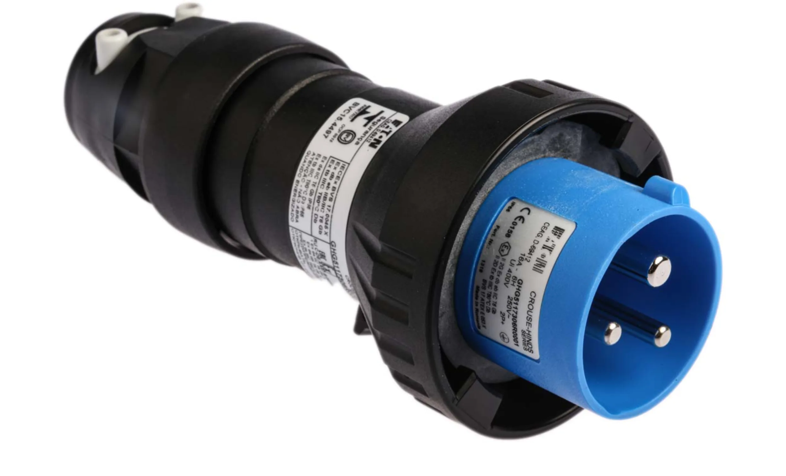 CEAG/CROUSE-HINDS/ EATON IEC EX-PLUG 16A-3P-240V, IP66, ZONE1&2 – ETL