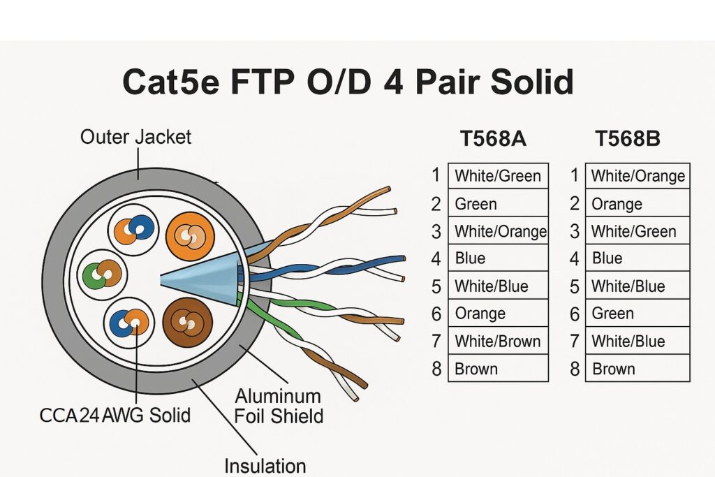 UTP FTP/STP OUTDOOR BLACK CAT5E – ETL