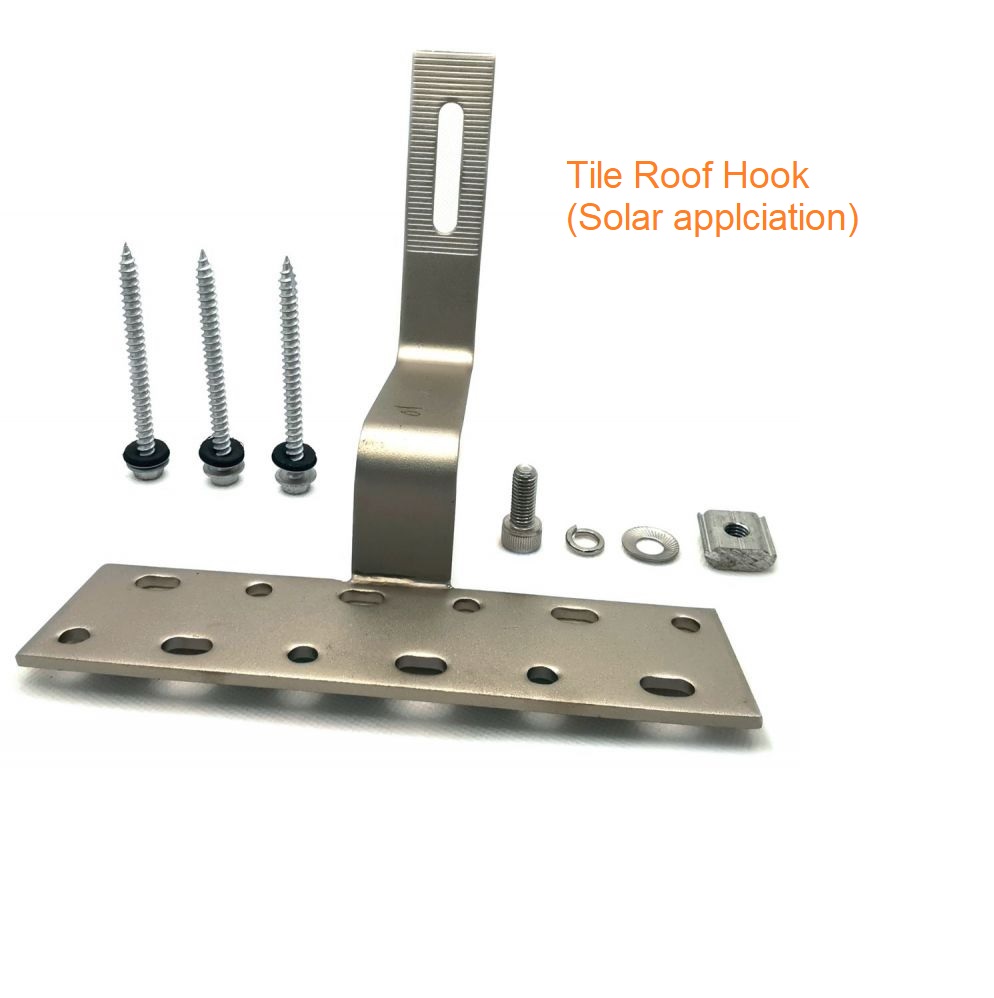 SUS304 Solar Kit Stainless Steel Tile Roof Hook 100mm – ETL